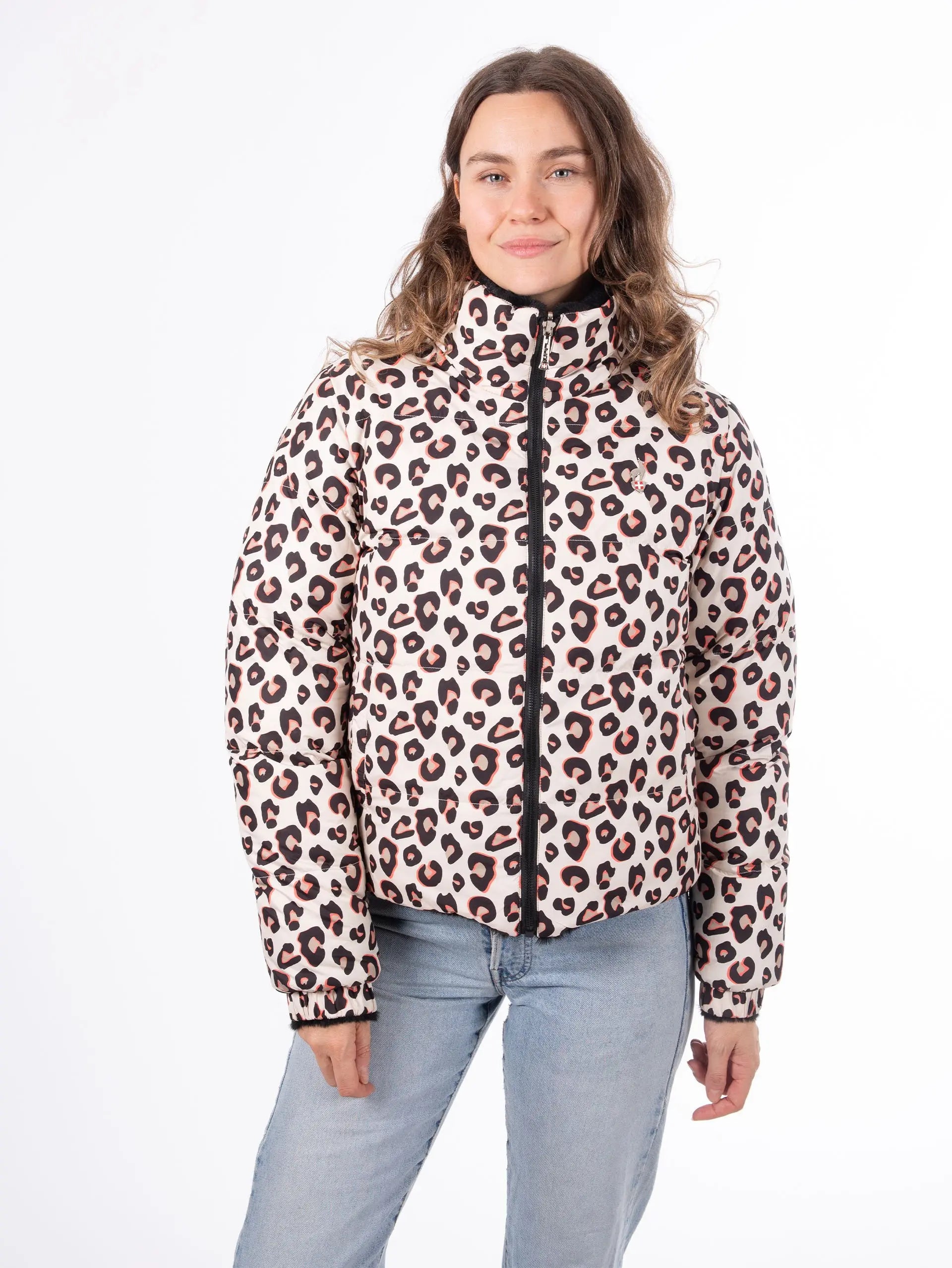 Aulp Women's Verev Reversible Leopard Puffer Jacket | Anna Davies