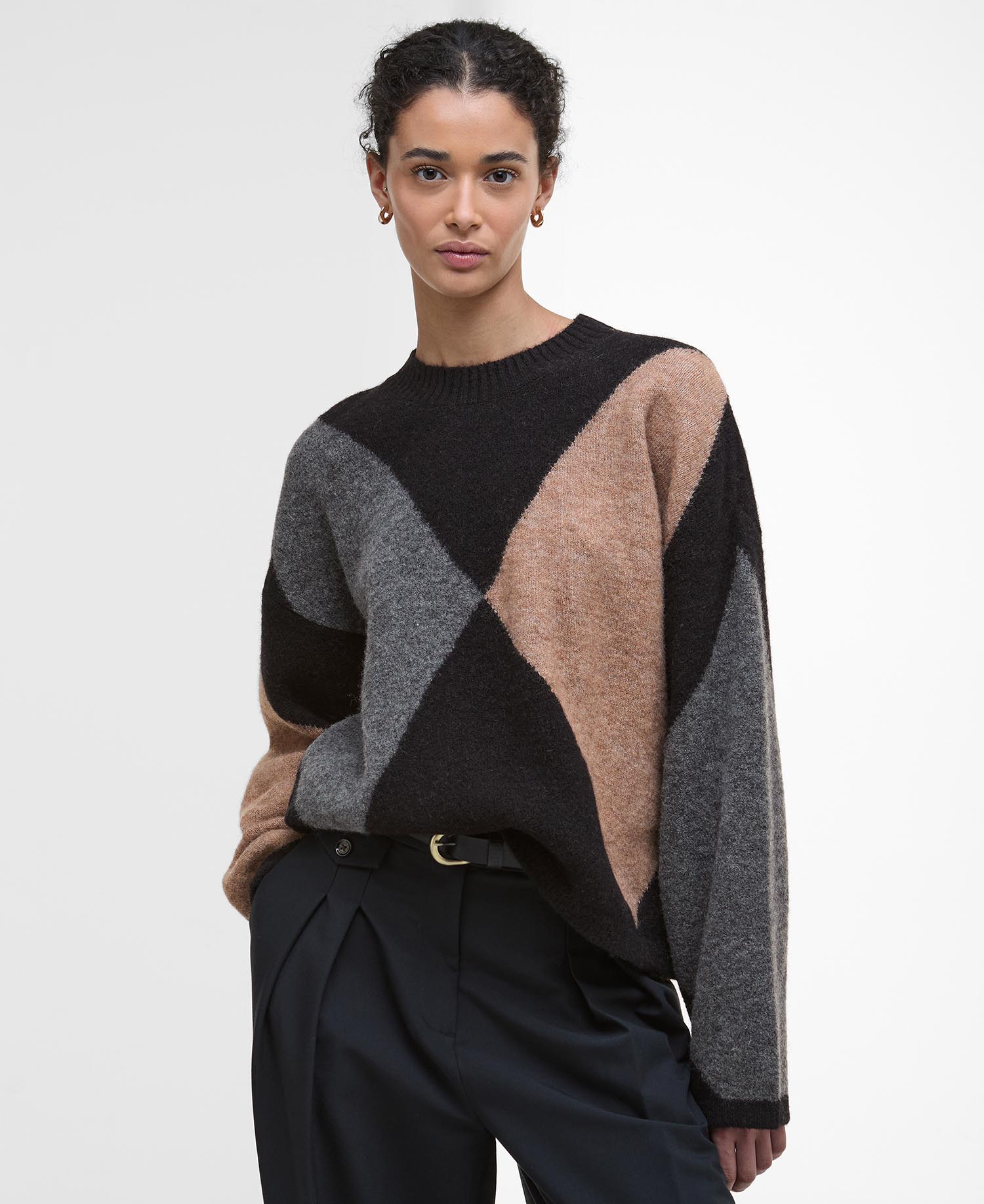 Barbour Women's Sabrina Crew Neck Jumper in Multi | Anna Davies
