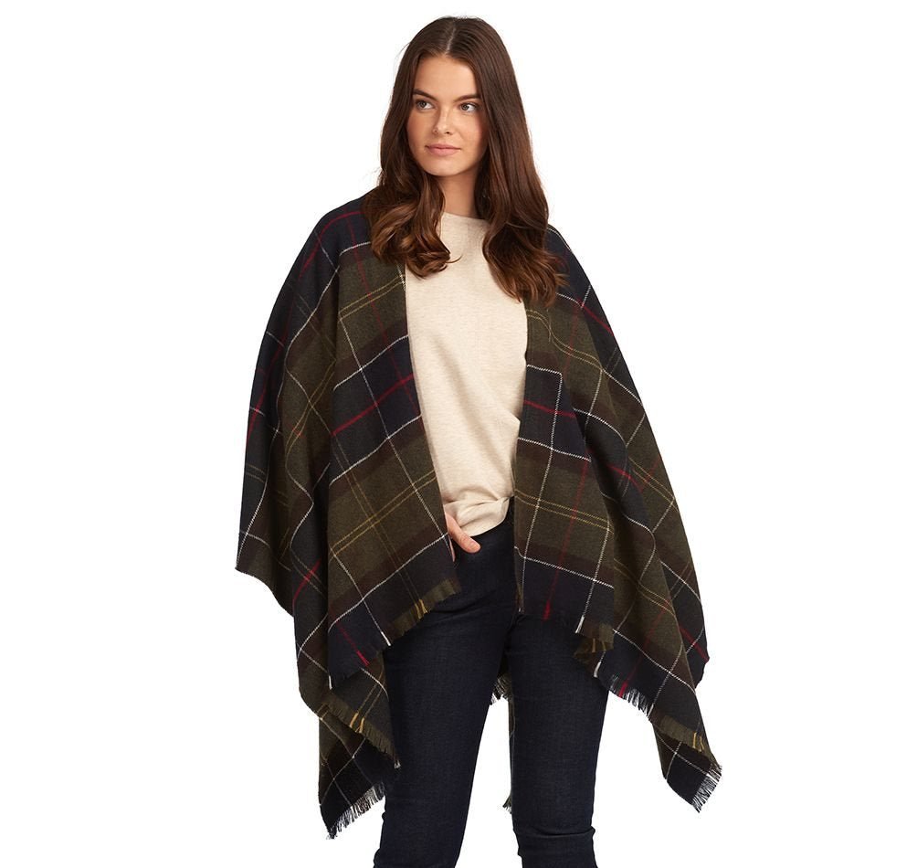 Barbour Staffin Tartan Serape Scarf | Scarves | Anna Davies