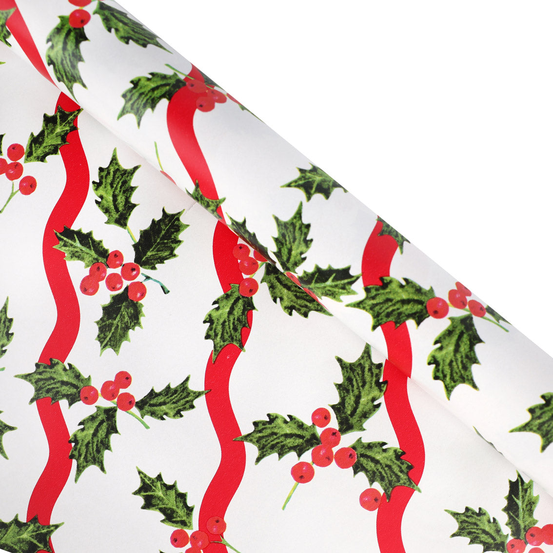 Botanical Holly Christmas Paper 3m Roll | Anna Davies
